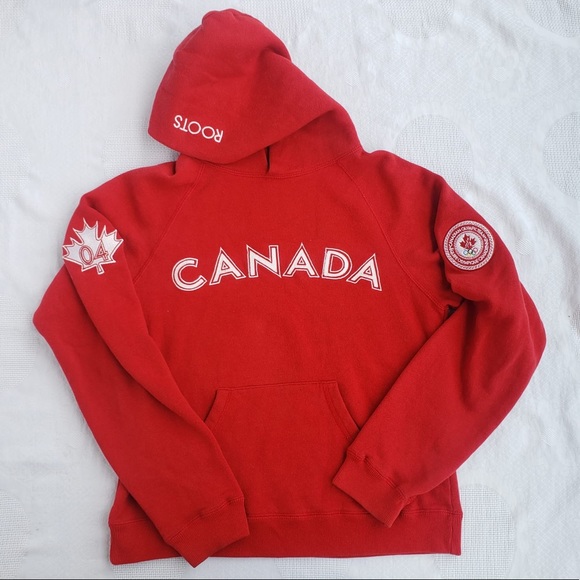 Roots | Tops | Roots Canada Bright Red White Pullover Hoodie | Poshmark